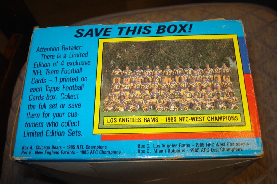 RARE CLEAN 1986 Topps Football Wax Box 36 Packs Poss Jerry Rice PSA RC ...