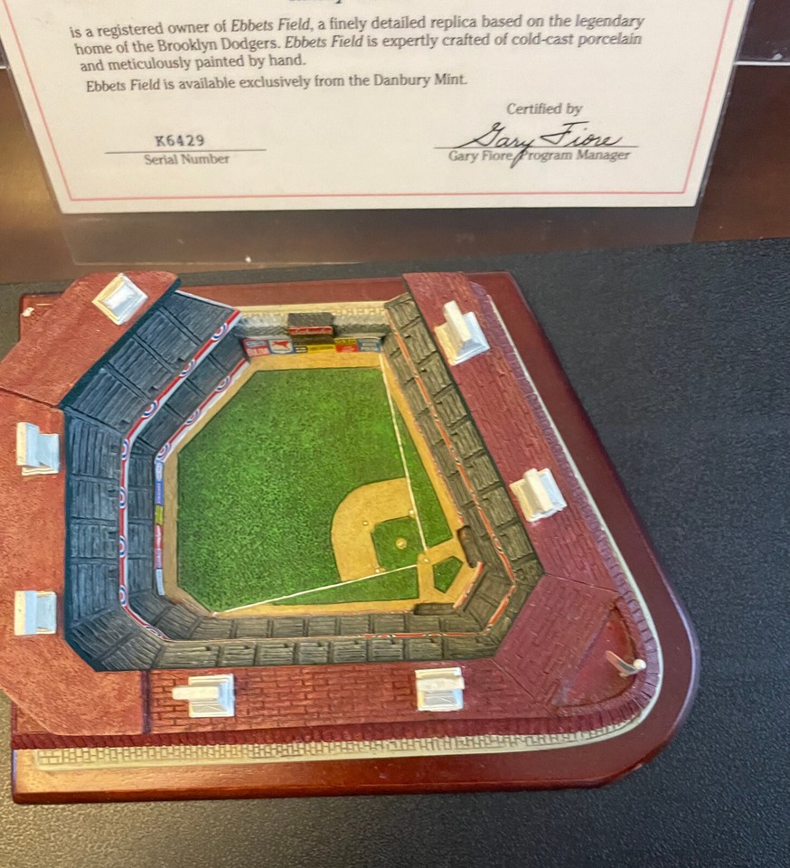 Danbury Mint Ebbets Field Brooklyn Dodgers Replica Rare with display ...
