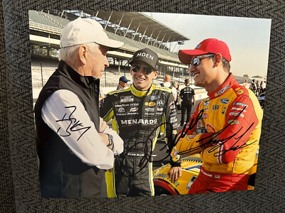 Joey Logano Ryan Blaney Roger Penske Nascar Signed 8x10 Photo ...