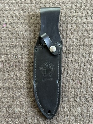 Schrade Black Leather Fixed Blade Hunting Knife Sheath Only | eBay