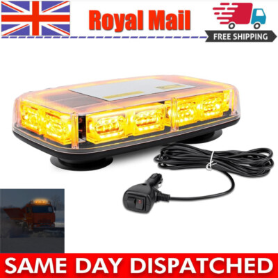 54 LED Roof Recovery Light Bar Amber Warning Strobe Flashing Beacon ...