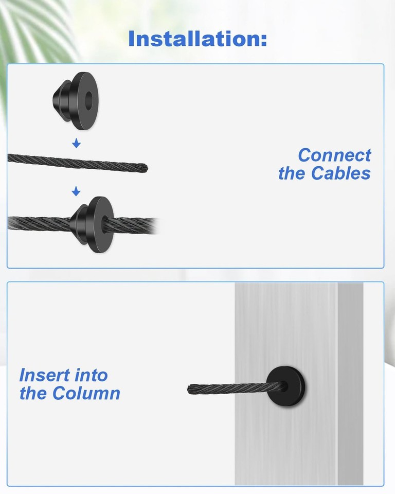 200 Packs Cable Railing Rubber Grommets for 1/8" 5/32" 3/16" Cables for ...