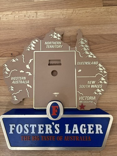 Vintage FOSTER’S LAGER 16” x 17” Plastic Bar Beer Sign, Big Taste of ...