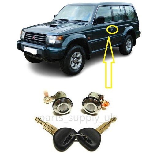 FOR MITSUBISHI Pajero Montero Shogun 1987-1996 2X Door lock cylinder ...