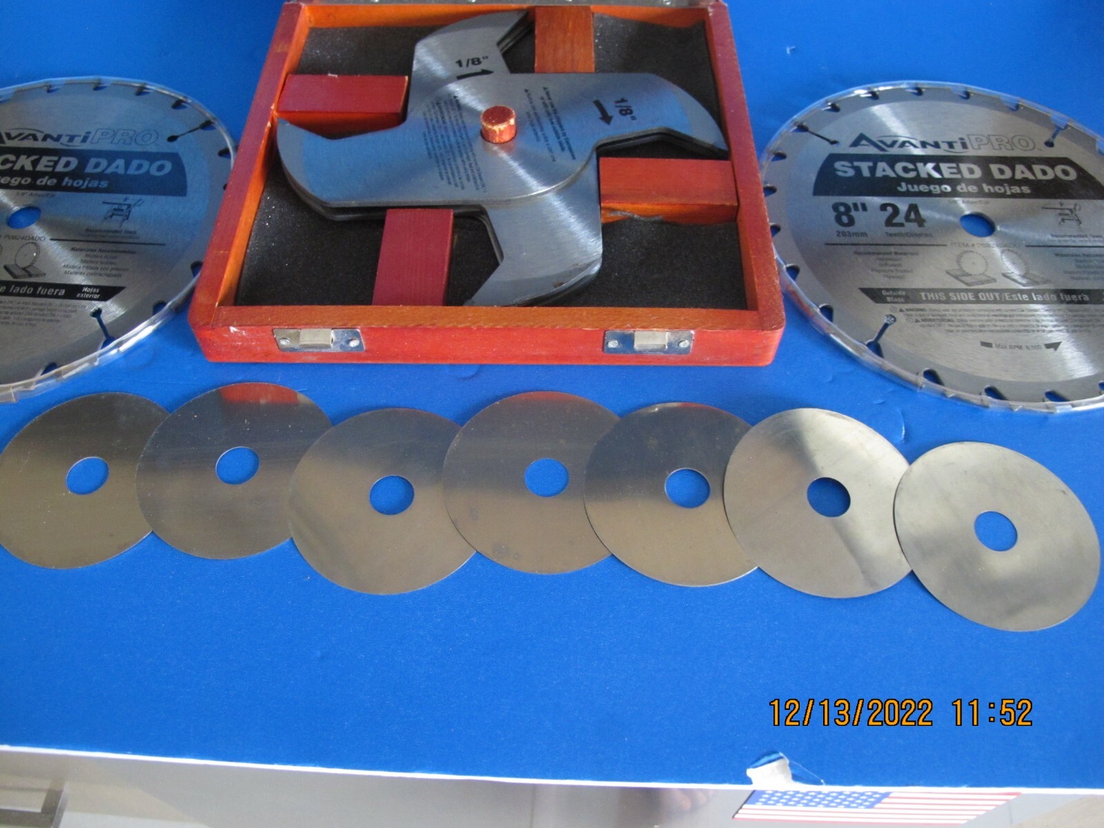Avanti Pro 8 In. x 24 Teeth Stacked Dado Saw Blade Set Circular in wood ...