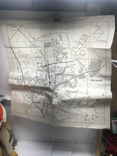 Vintage 1958 Fort Knox Military Map Army Issued Track Vehicle ...