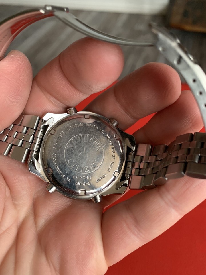 AUTHENTIC CITIZEN WORLD TIME CHRONO NAVIHAWK ANADIGI JAPAN MENS C300 ...