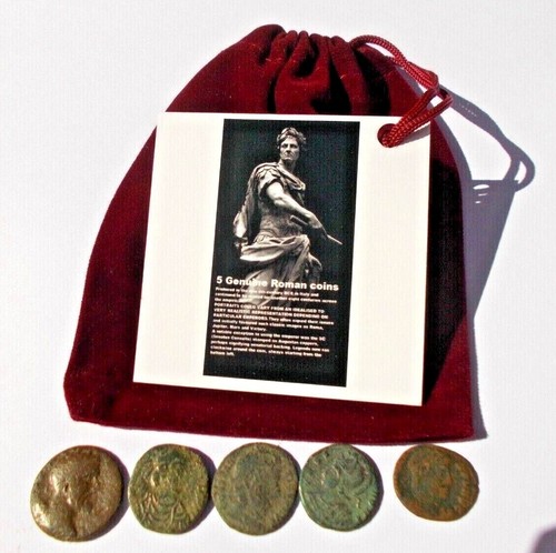 Roman Coins Ancient 5 Genuine Collectable Antiquities Emperors, Gods.UK ...