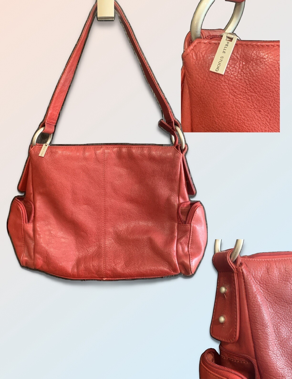 Vintage Red Pelle Studios Leather Purse | eBay