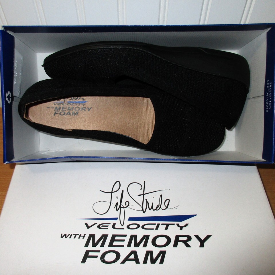 Life stride velocity memory foam Intra wedge loafer slip on shoes 7.5 M ...