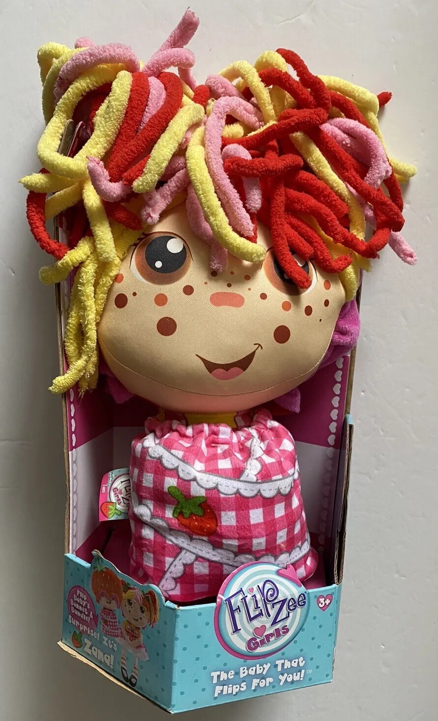 Flip Zee Girls Zana Very Berry Strawberry Sweet & Cuddly 2 in 1 Plush ...