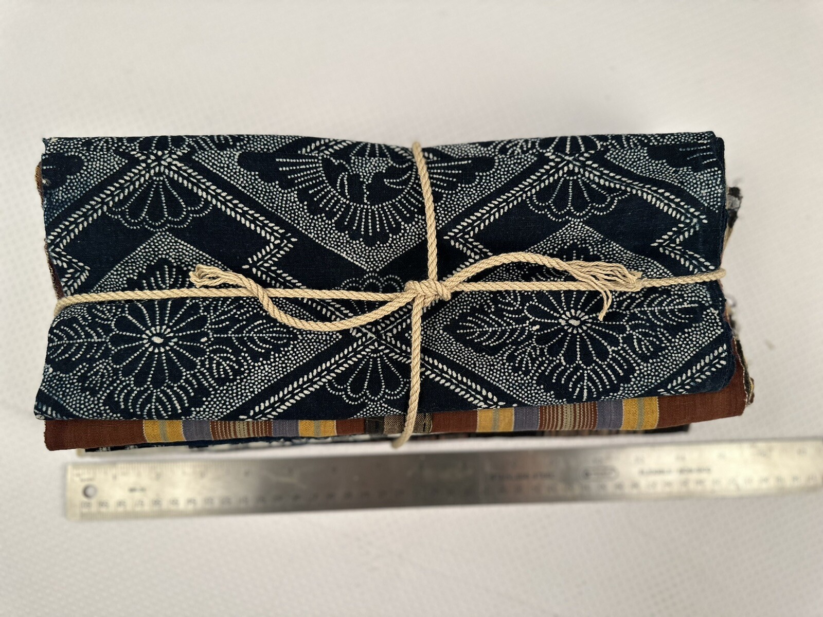 Sashiko Boro VTG 8 Yards 454g Japanese Kimono Fabric 8 Pieces Kasuri Katazome | eBay