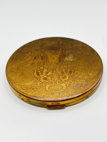 Powder Compact Flapjack Elgin Ritz 1950s Vintage 4ins Gold Plated | eBay