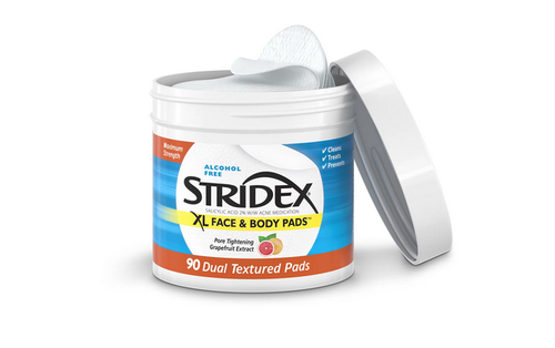 Stridex Medicated Acne Treatment Pads, Maximum Strength 2.0% 90 Ct ...