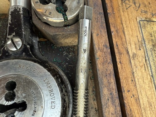 Antique Reece Brothers Tap & Die Set Greenfield MA No. 2 Pat. Sept 1875 ...