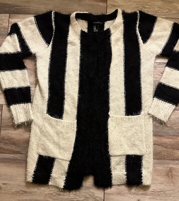 FOREVER 21 CARDIGAN NEW WITH TAG SIZE MEDIUM FUZZY PUNK ROCK EMO GOTH ...
