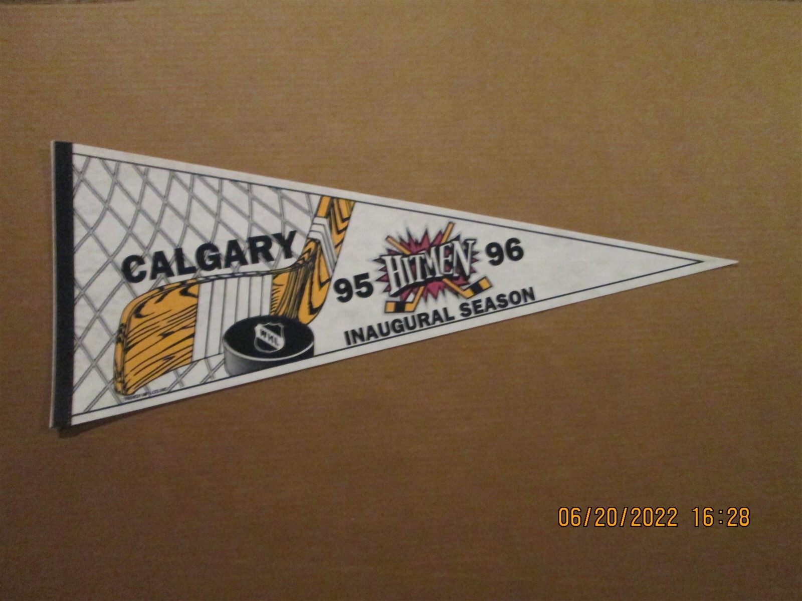 WHL Calgary Hitmen Vintage 95-96 Inaugural Season Team Logo Hockey ...
