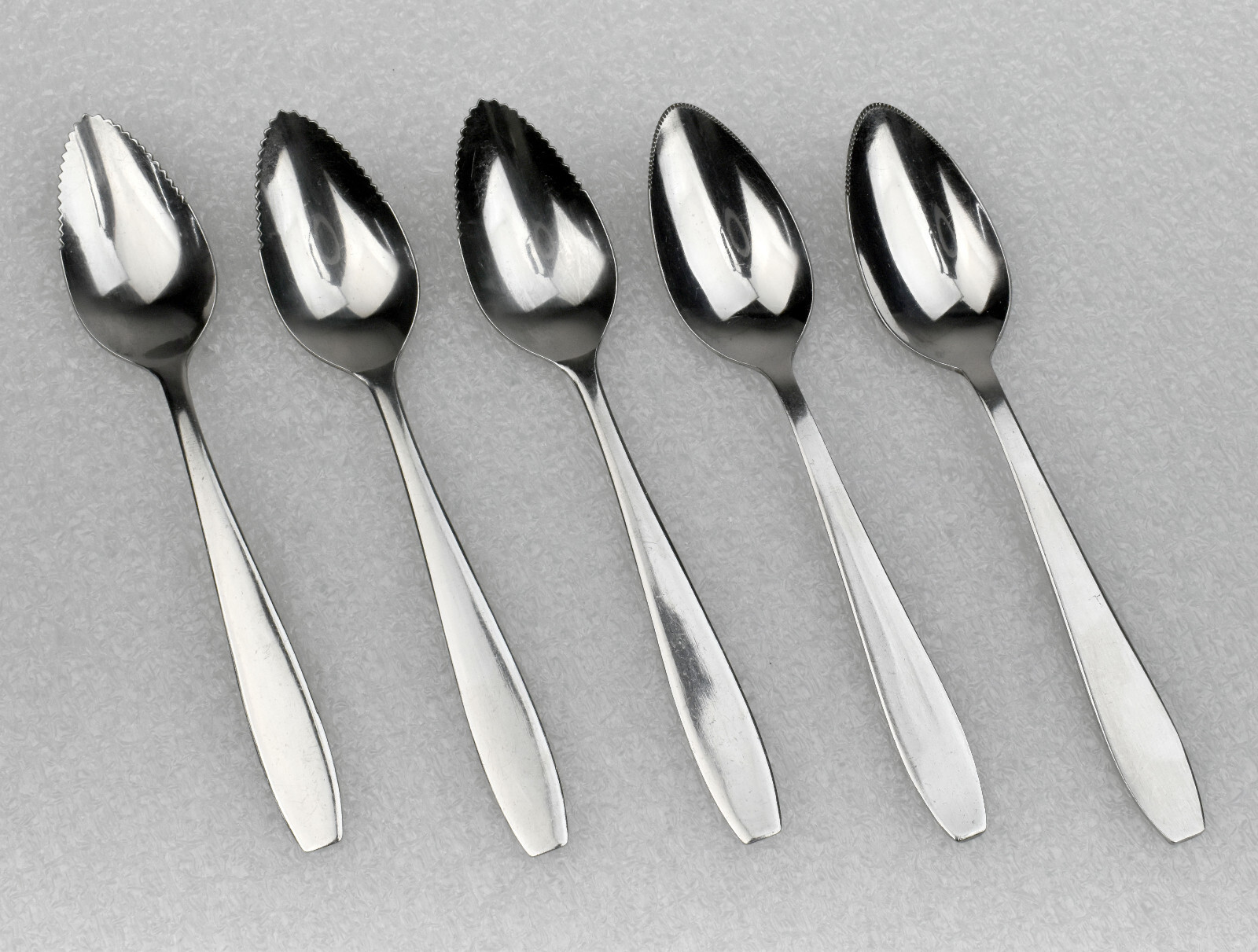 FIVE Florida Grapefruit Growers Stainless Steel Serrated Spoons ...