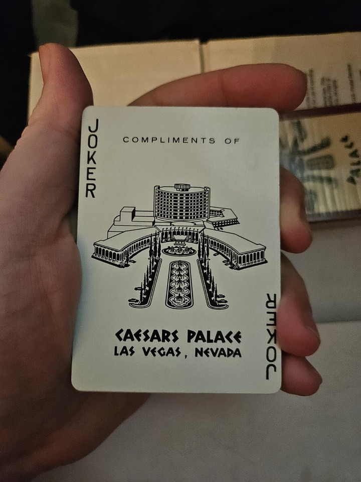 Super Rare Antique Caesars Palace Casino Poker Opened Playing Cards vtg ...