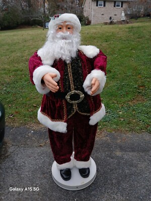 Vintage Gemmy Life Size 4ft Santa Claus Animated Singing & Dancing | eBay