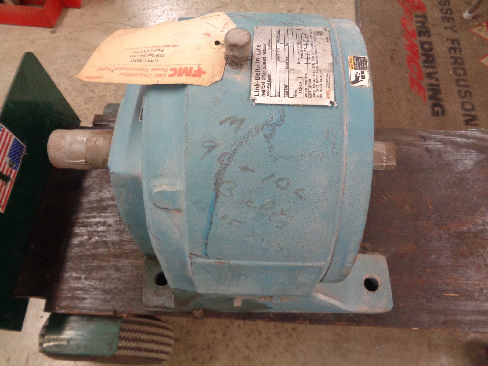 2945Y141H Link-Belt In-Line Helical Gear Speed Reducer Size CDI Ratio ...