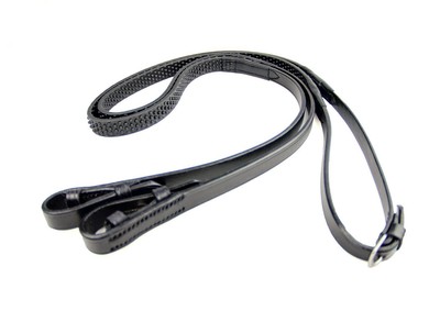 English Leather Bio Grip Reins - Black - Soft Rubber Grip Reins | eBay UK
