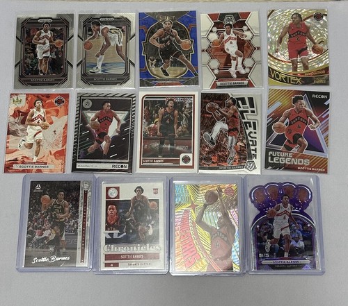 Scottie Barnes premium lot of 14 (2 RCs, #ed crown, hard to find ...