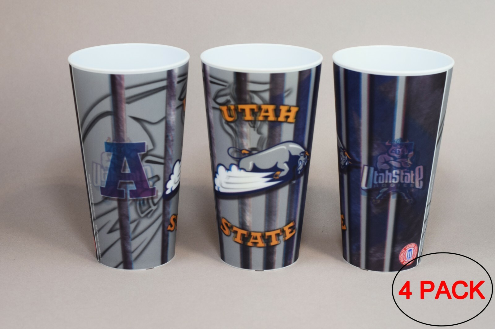 Utah State University Plastic Cup 22oz - (PACK OF 4) | eBay