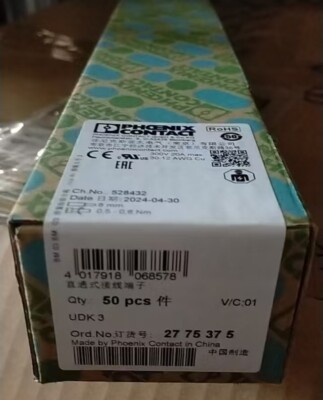 50PCS Phoenix Contact 2775375 straight through terminal block UDK 3 | eBay