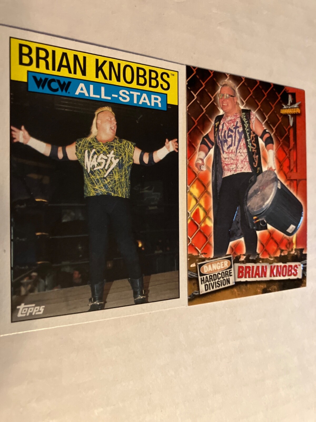 1 1999 WCW & 1 topps BORN IN ALLENTOWN PA BRIAN KNOBS WRESTLING CARD SEE SCAN | eBay