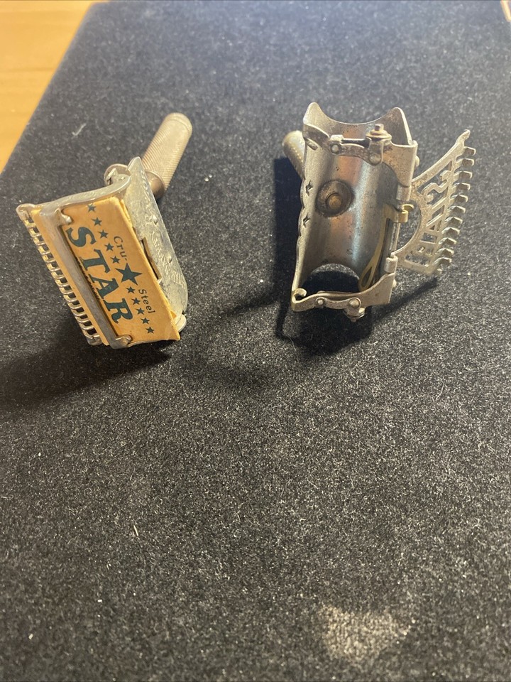 2PC LOT Antique Kampfe Bros. EARLY 1900s Star Razor /STAR RAZOR A.S.R ...