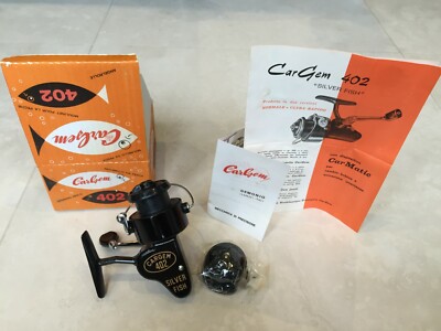 New Cargem 402 Silver Fish Antique/ Vintage Fishing reel- Made in Italy ...