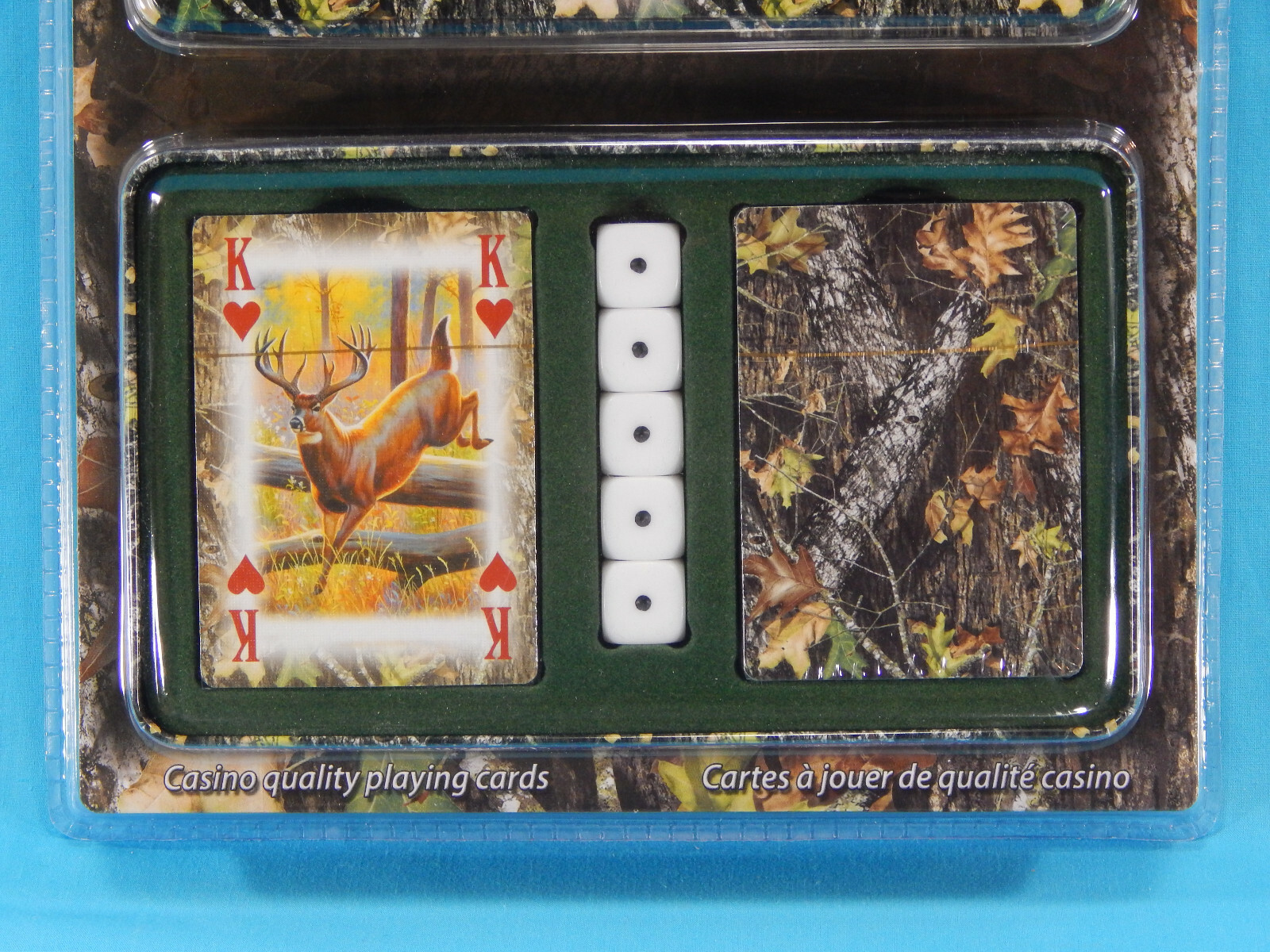 River's Edge Deer Playing Cards w/ Dice in Collectable Tin 2 Decks 5 ...