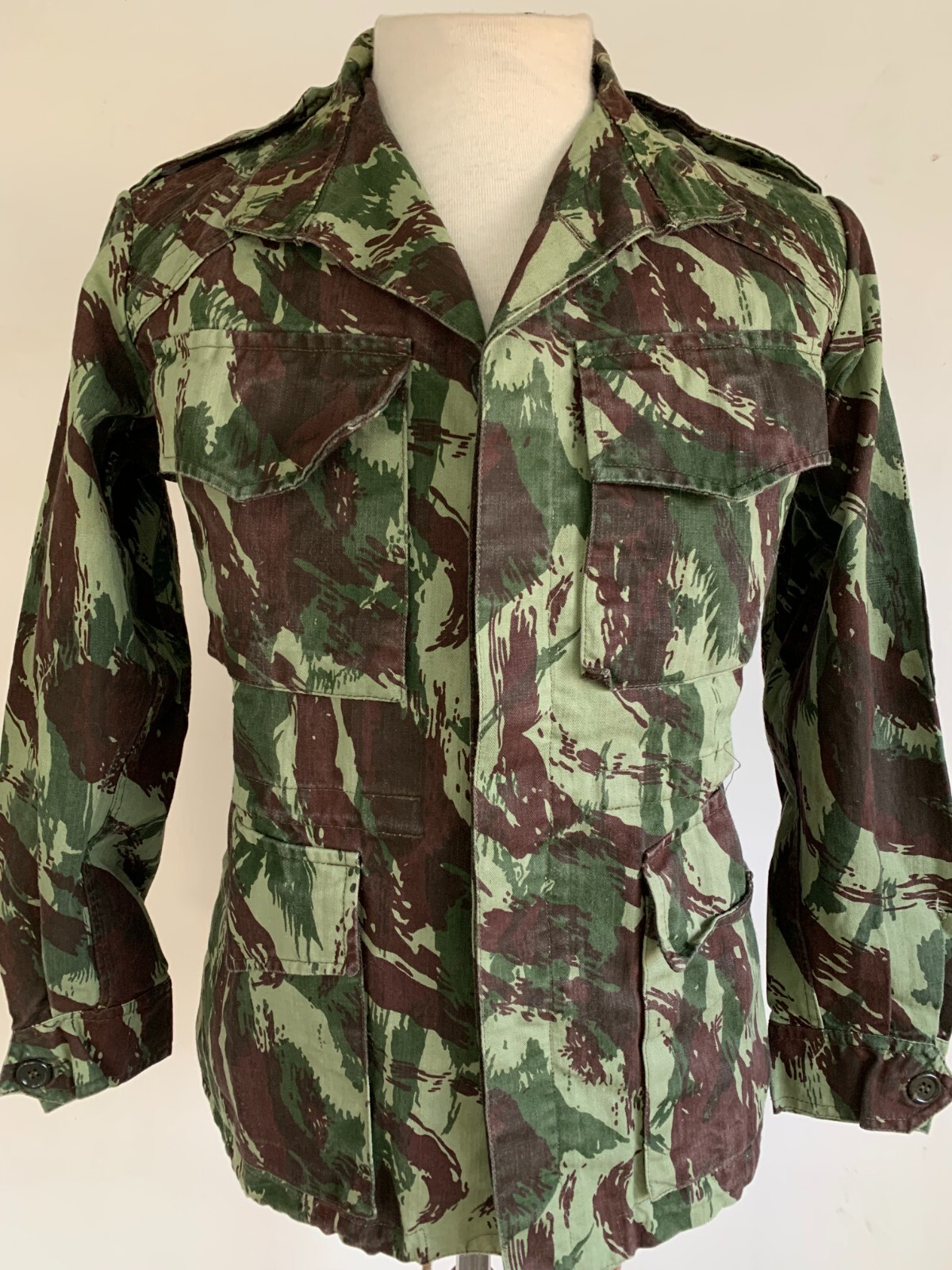 VTG Old Portuguese M964 Lizard Camo Jacket Comando Paratrooper Army ...