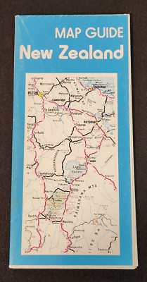 Vintage and Rare - 1980 Map Guide New Zealand - 23" x 33" - Map of New ...