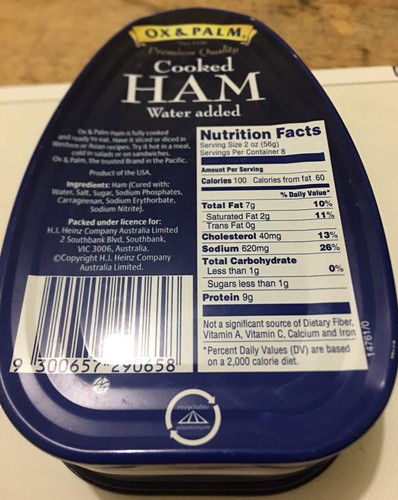 Ox & Palm Cooked Ham Premium Quality 4 cans of 454g Free Shipping- USA ...
