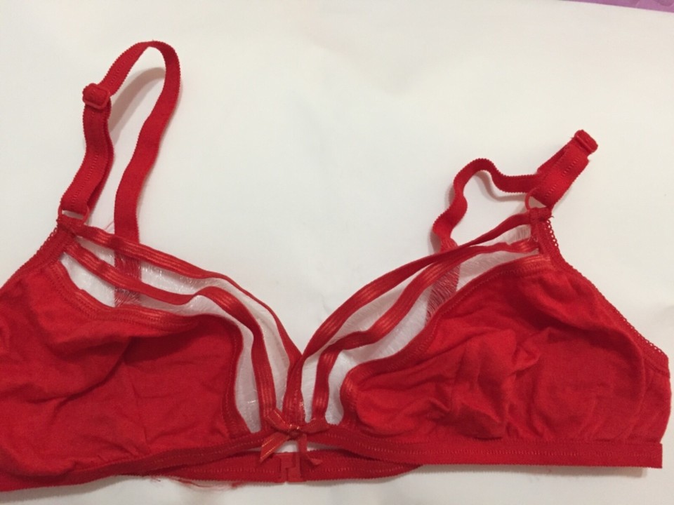 Unbranded Bra size it 4b us 36b eu 80b Unpadded wireless Red | eBay