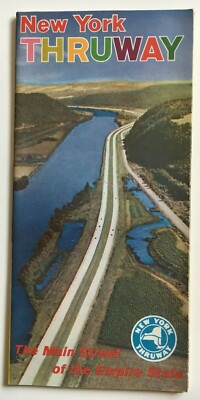 Vintage 1964 New York State Thruway Illustrated Road Map Brochure ...