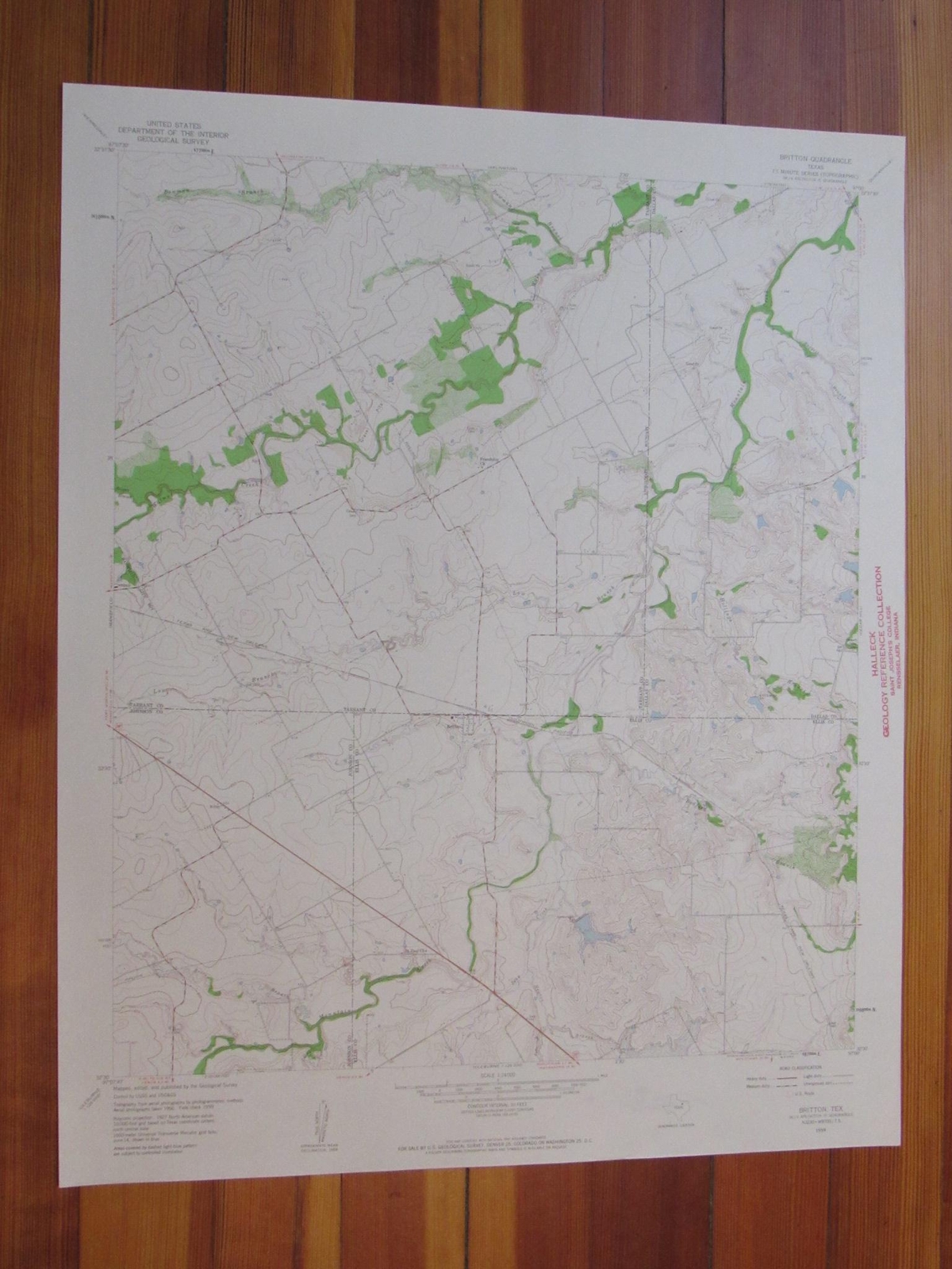 Britton Texas 1960 Original Vintage USGS Topo Map | eBay