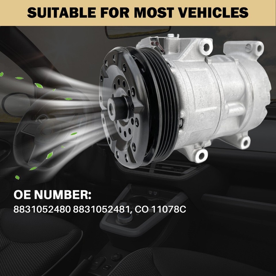 AC A/C Compressor For 2007-2012 Toyota Yaris 1.5L L4 Air Compressor ...