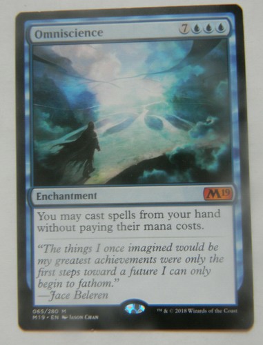 OMNISCIENCE : MTG : 2018 : M19 CORE SET : VERY FINE | eBay