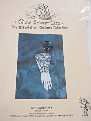 Nostalgic Needle GLOVE SCISSOR CASE Blackwork Embroidery Pattern ...