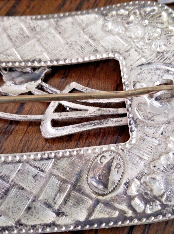 VINTAGE ESTATE Antique Signed C&R Sterling Victorian Floral Brooch Pin ...