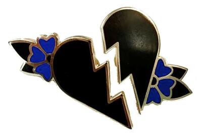 BROKEN HEART (BLACK) ENAMEL PIN SET FROM JARED GAINES ART | eBay