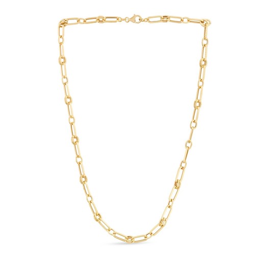 14k Yellow Gold PAPERCLIP Double Bar Link Chain Necklace 18 Inch 7 ...