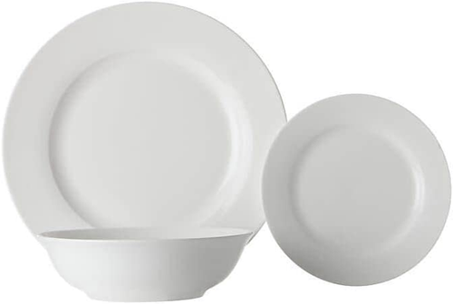 White Basics European Rim Dinner Set 12Pc Gift Boxed 7445024057013 ...