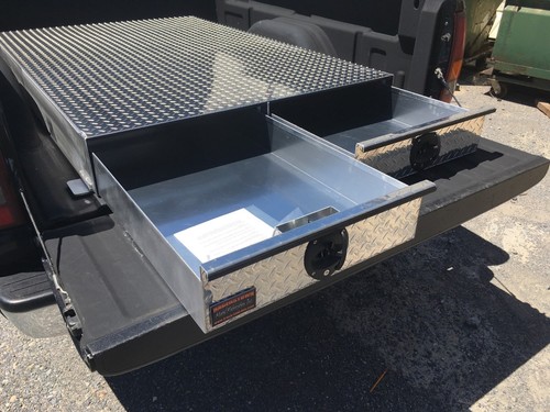 BB65LP 2 Drawer Truck Bed Tool Box by HMF 65" Long x 48" Wide x 7 1/2 ...
