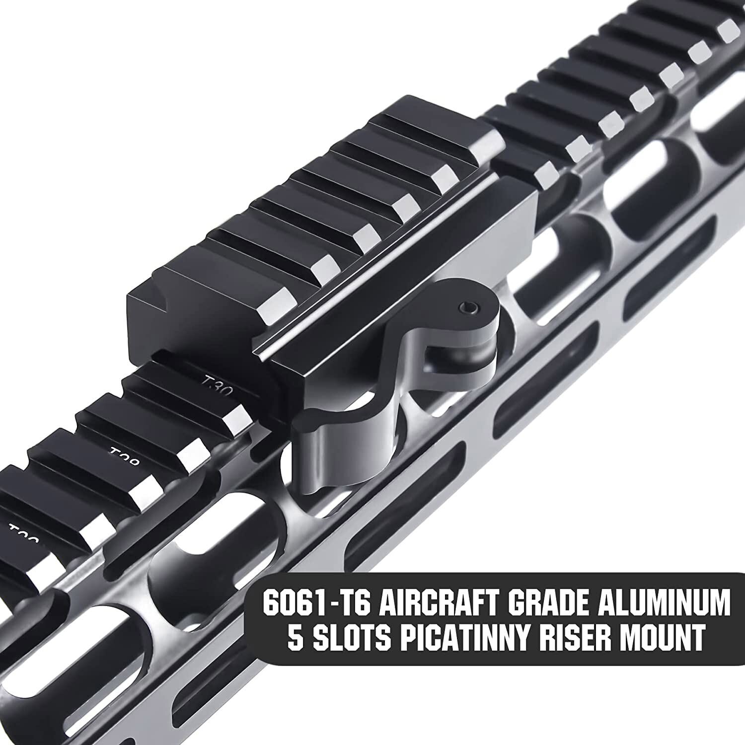 4PCS 5-Slot Quick Release Detach QR QD 1/2" Riser Scope Mount for ...