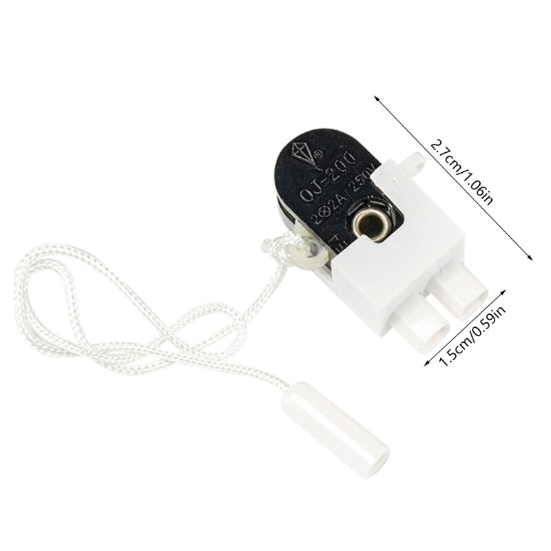 2pcs Practical Pull Cord Switches Pull Chain Switches for Ceiling Wall ...
