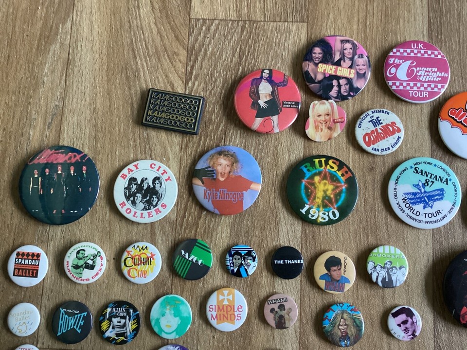 Vintage Music Pin Badges 70s 80s Collectors Bundle Joblot X 30 | eBay UK